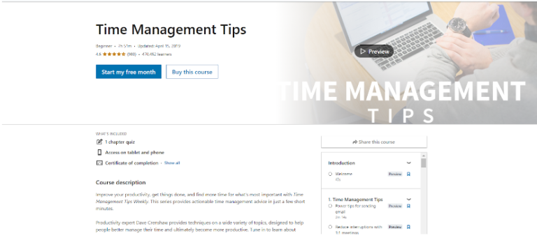 10 Best Free Time Management Courses In 2025