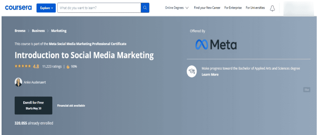 Meta Social Media Marketing Professional Certificate Review 2025